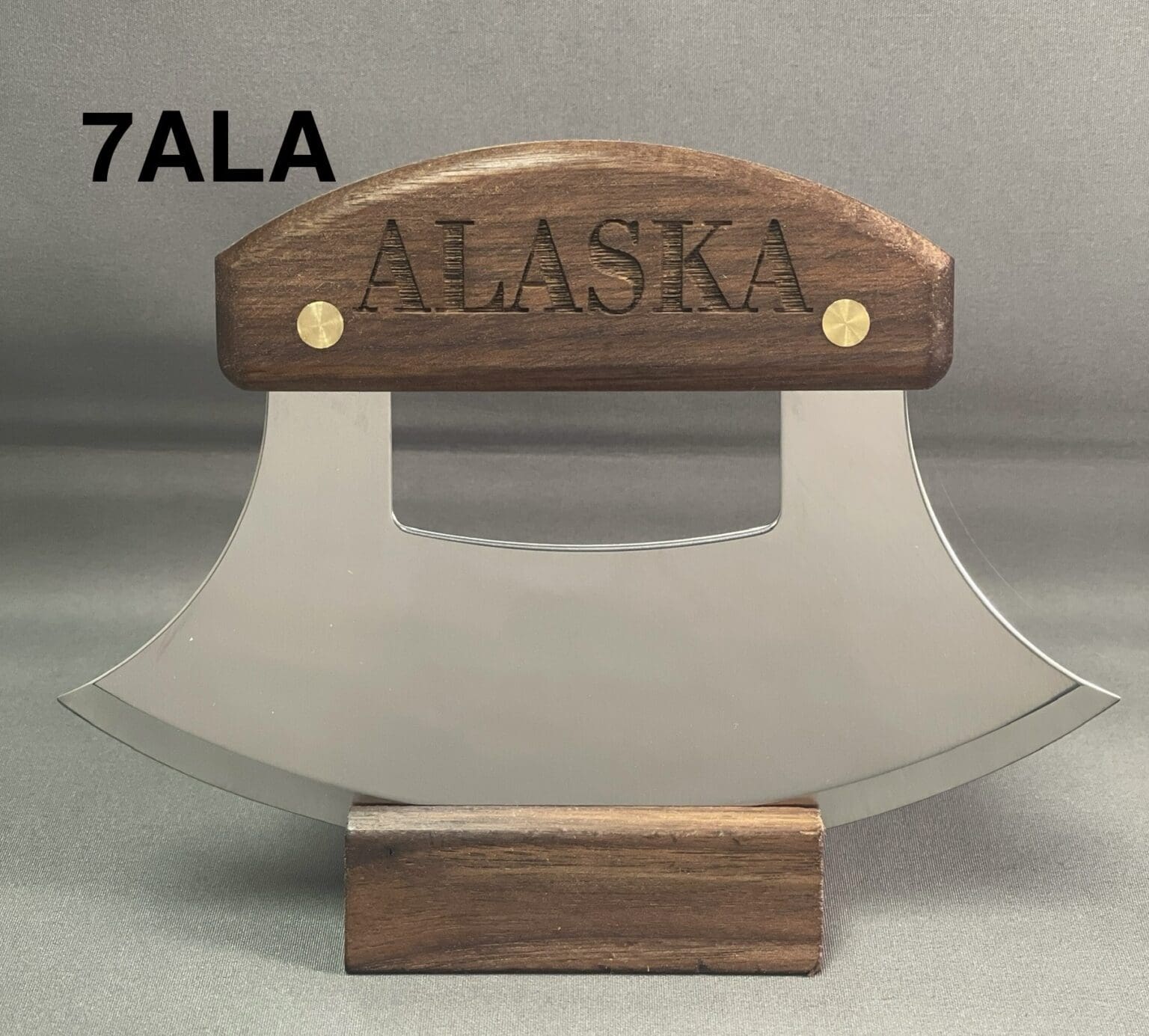 8'' Bowl with Inupiat Ulu & Display Stand - The Ulu Factory