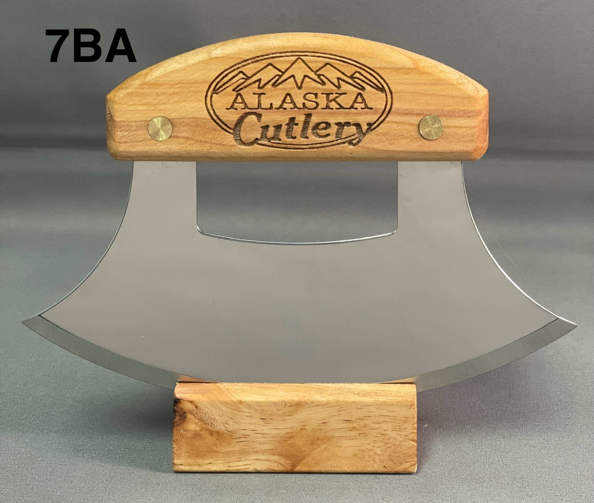 8'' Bowl with Inupiat Ulu & Display Stand - The Ulu Factory